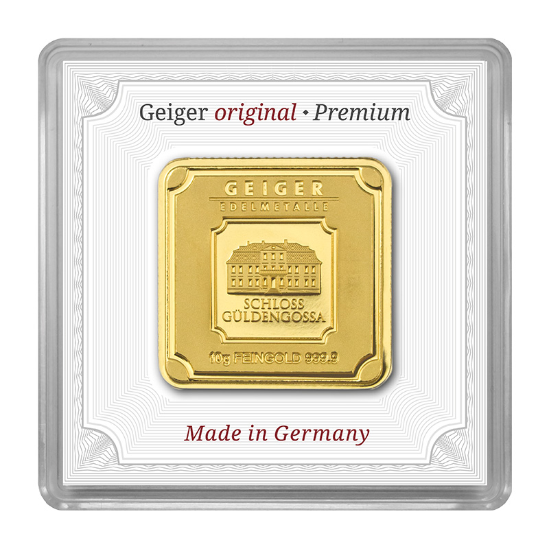 Gold Bar Geiger original - 10 g 999.9 in capsule - BullionToGo